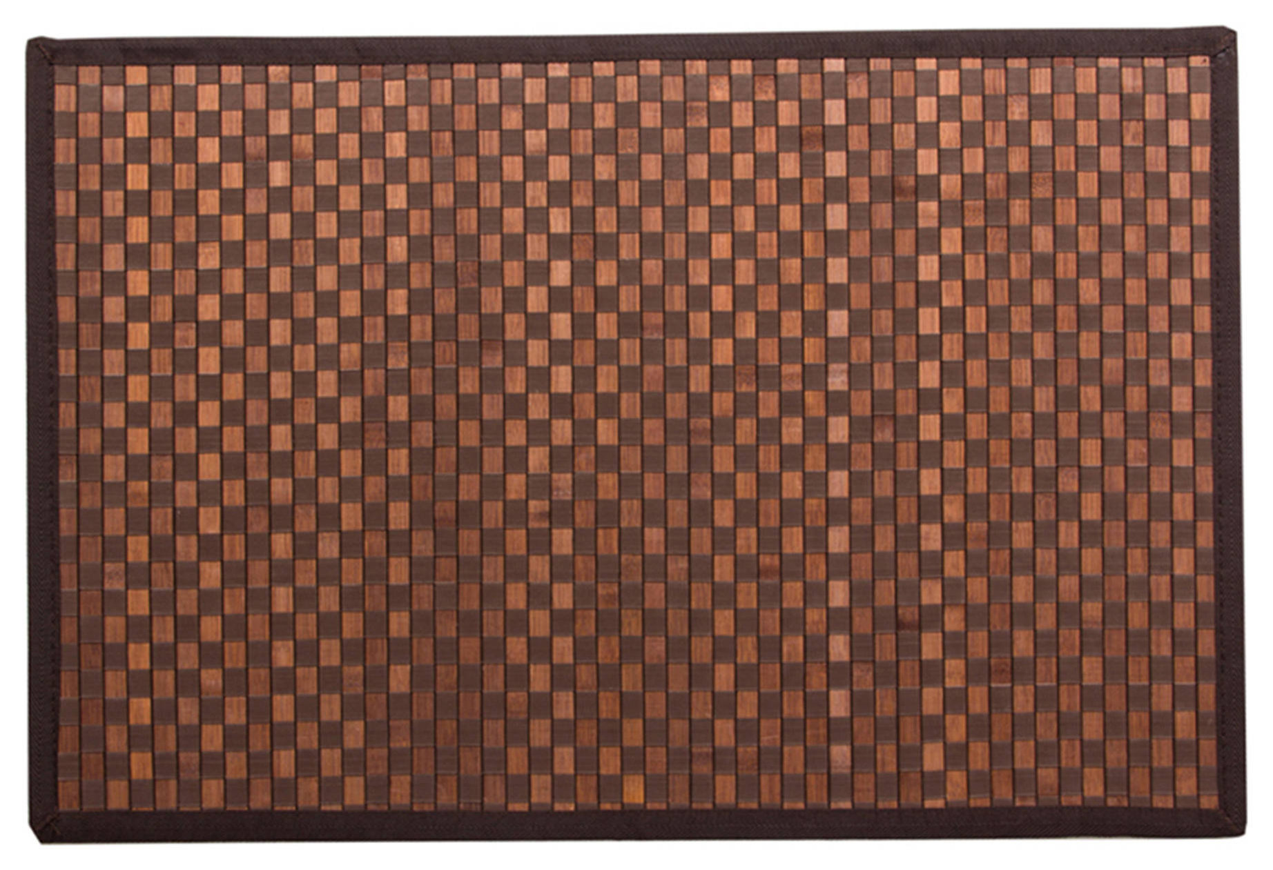 Checkered Natural Bamboo Floor Mat, 48x72", Brown - Asian - Novelty ...