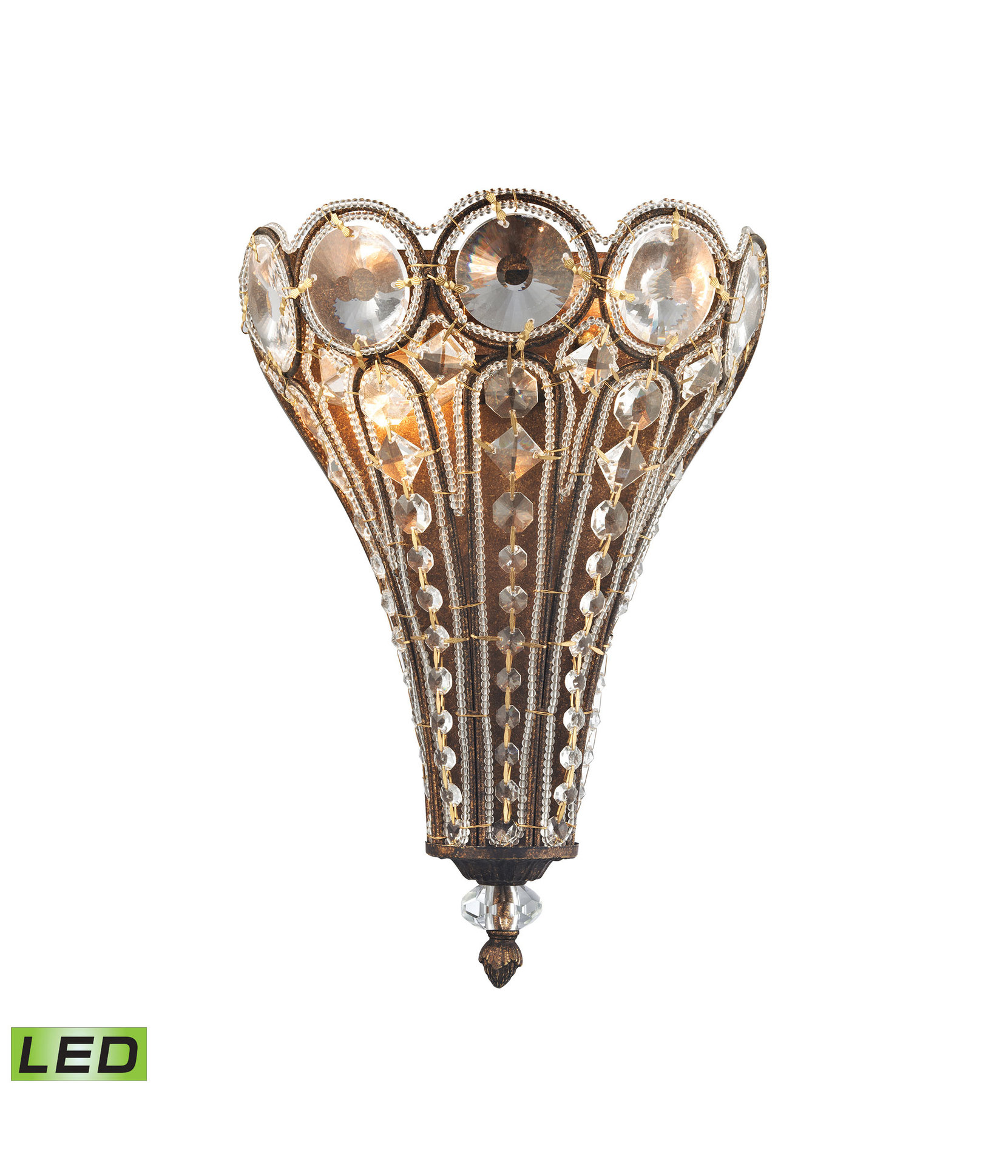 Christina 2-Light LED Wall Sconce, Mocha - Traditional - Wall Sconces ...