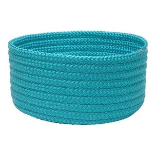 Storage Basics Basket, Turquoise, Bowl, 14"x14"x7", 14"x14"x7 ...