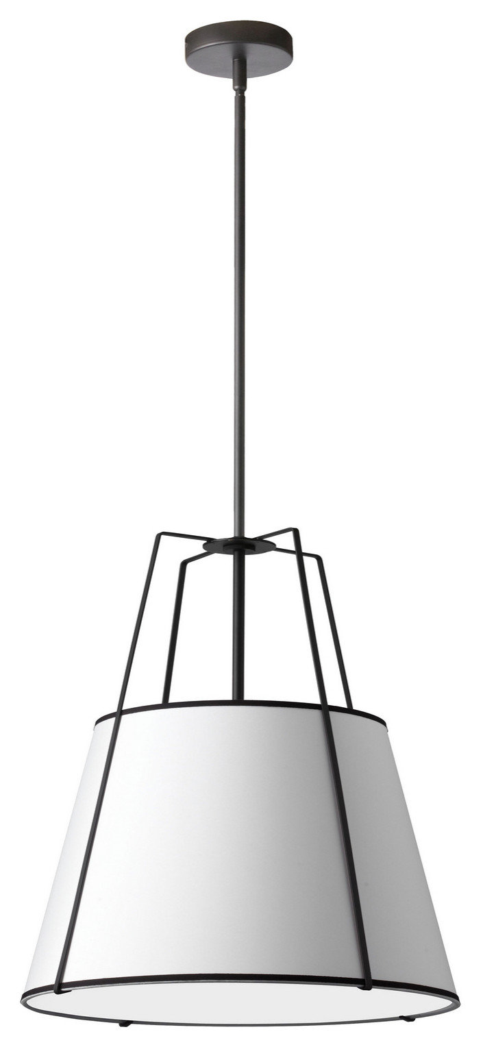 Trapezoid 3-Light Pendant in White - Transitional - Pendant Lighting ...