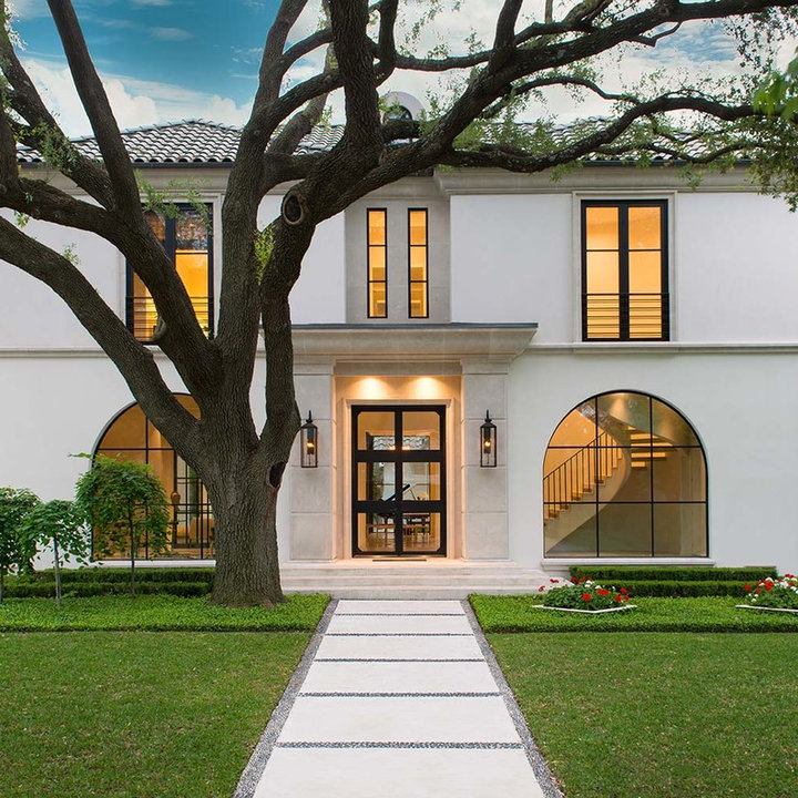 75 Contemporary Stucco Exterior Home Ideas You'll Love - November, 2025 ...