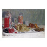 Tile Mural Kitchen Backsplash Still Life With Fillets And Sweets, 6 ...