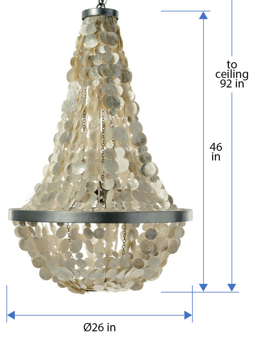 Manor Capiz Chandelier - Beach Style - Chandeliers - by KOUBOO | Houzz