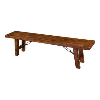 Tuscany Bench With Turnbuckle Accents - Rustic - Dining Benches - by ...