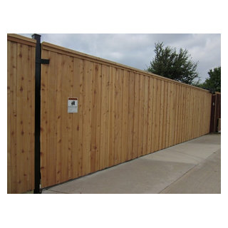 Vertical Board Batten Automatic Sliding Gate - Dallas - by Texas Best ...