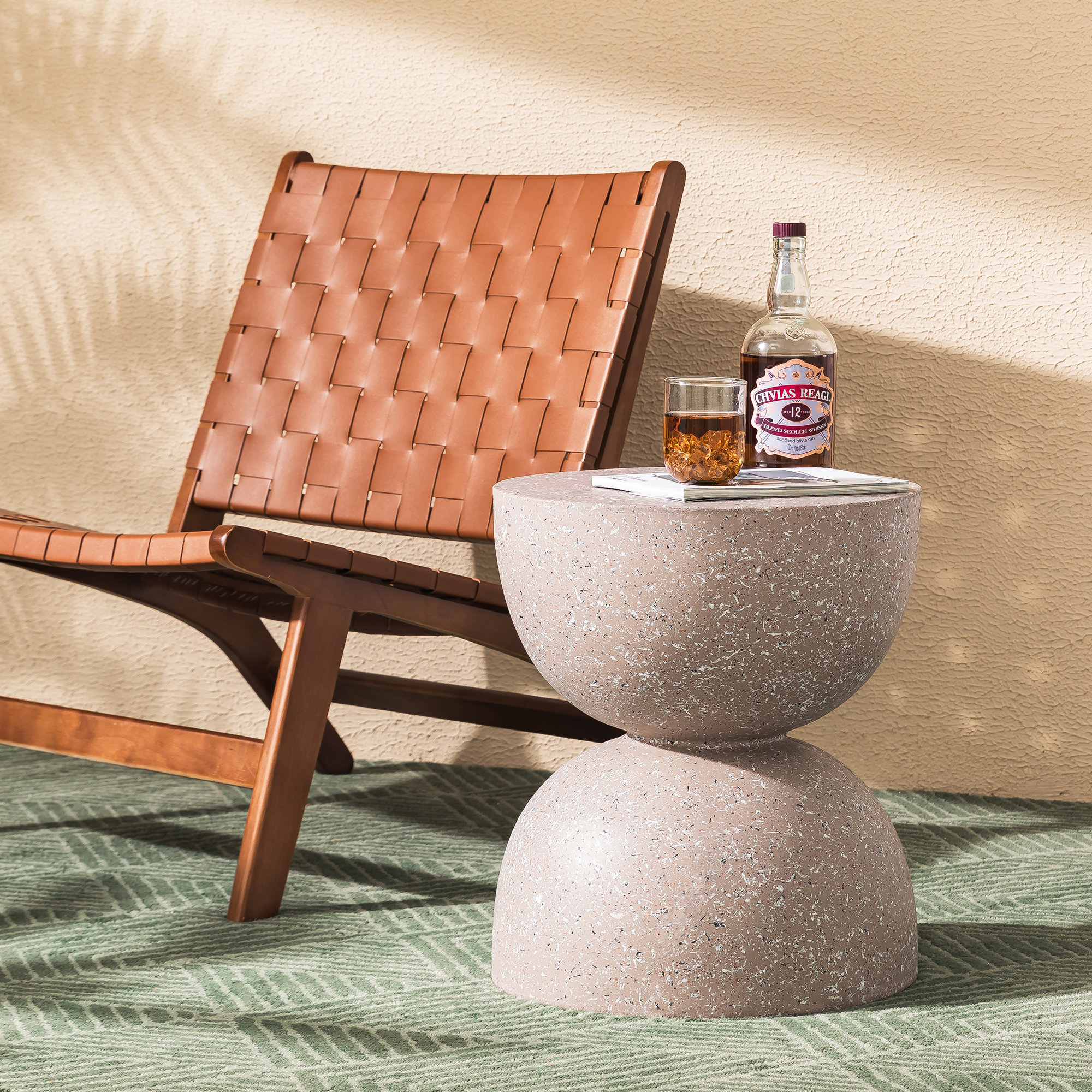 17.75'' Multi-Functional Mgo Sand Terrazzo Garden Stool - Contemporary ...