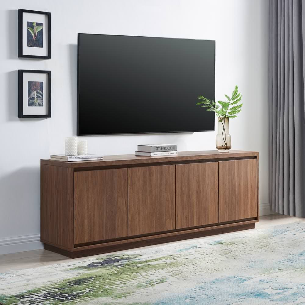 Presque Rectangular Tv Stand For Tv'S Up To 75 In Satin Walnut ...