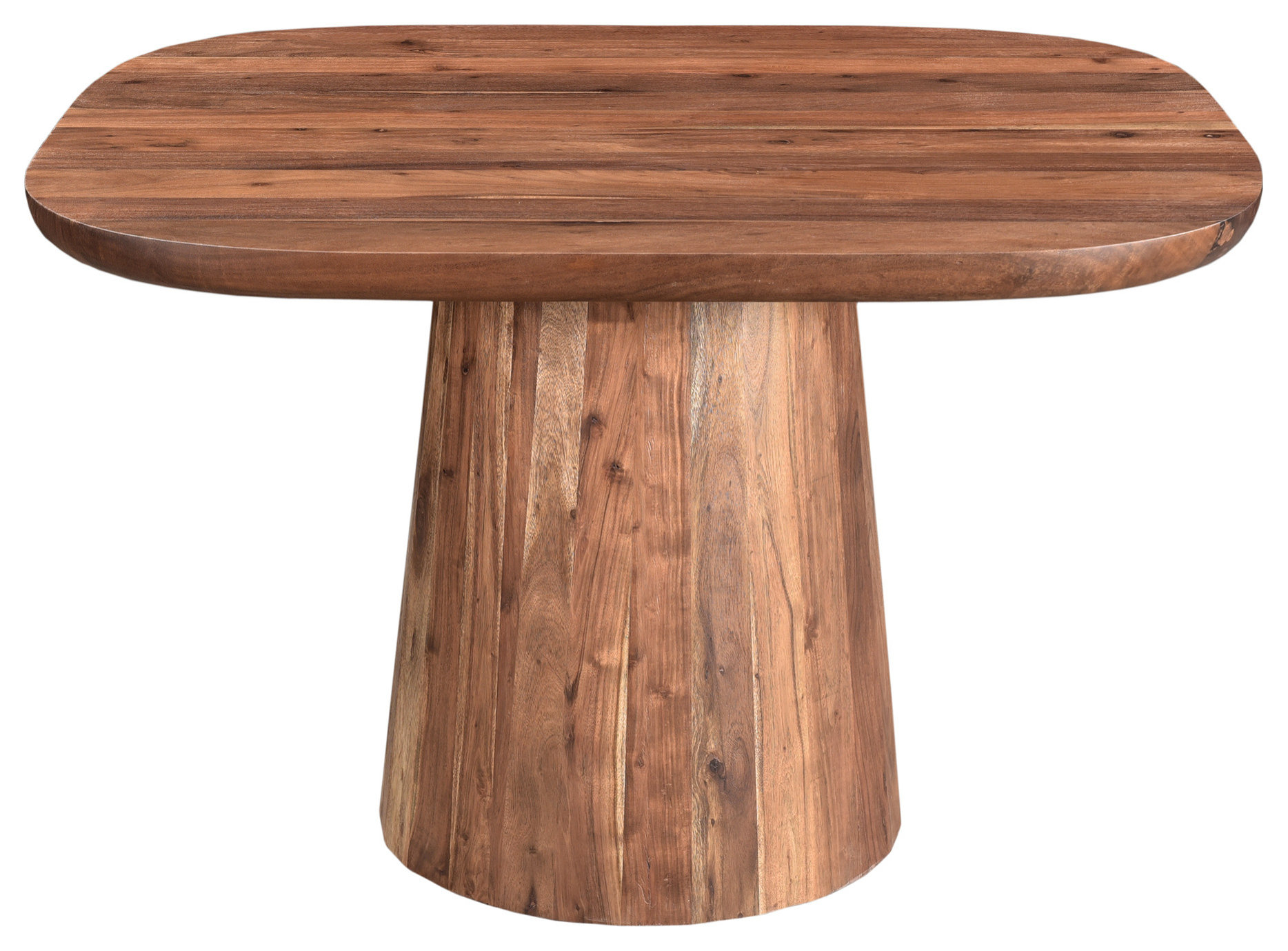 Freed Natural Solid Acacia Wood Dining Table, 47W x 41D x 30H - Rustic ...