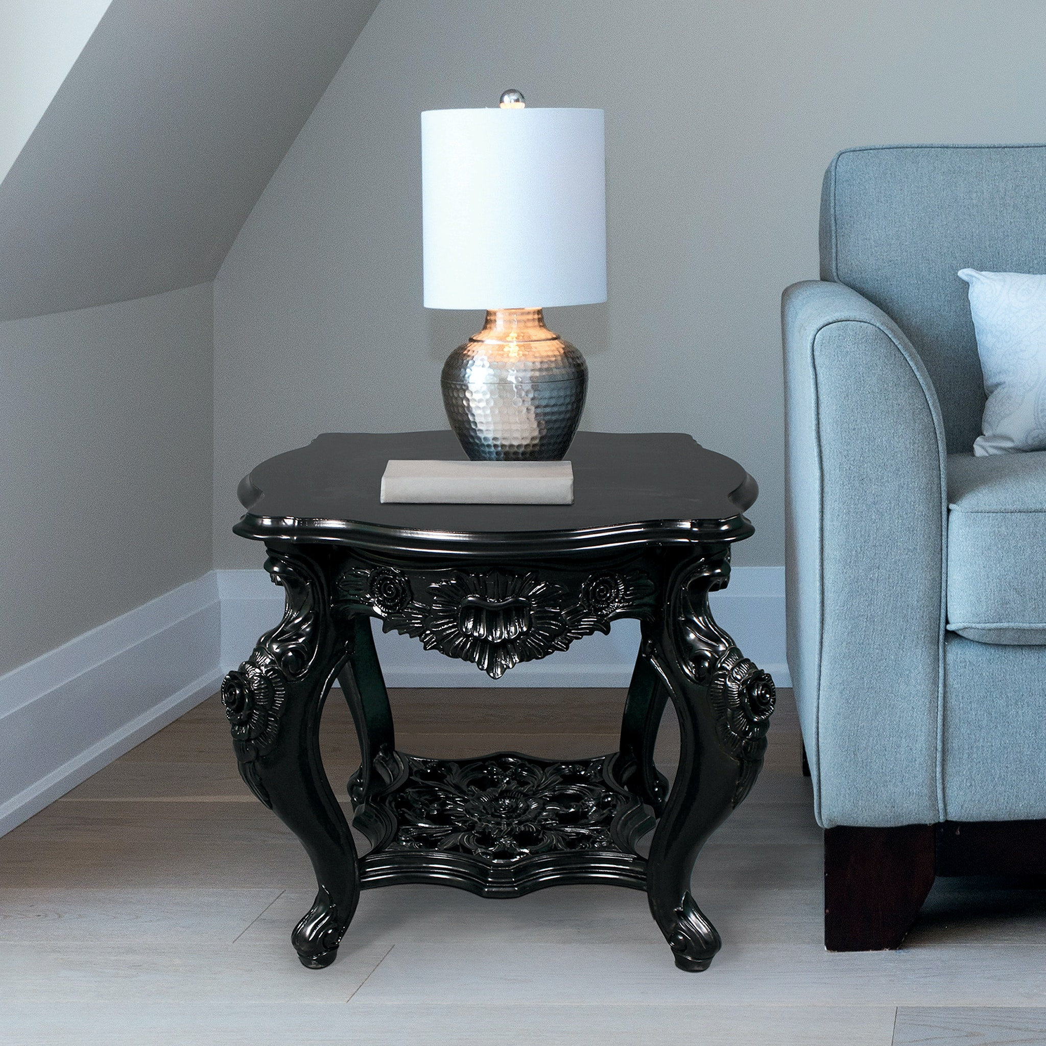Ebony Rose Side Table - Traditional - Side Tables And End Tables - by ...