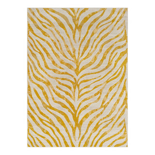 Hauteloom Beige Liversedge Leopard Print Area Rug - 5'3" x 7'3 ...