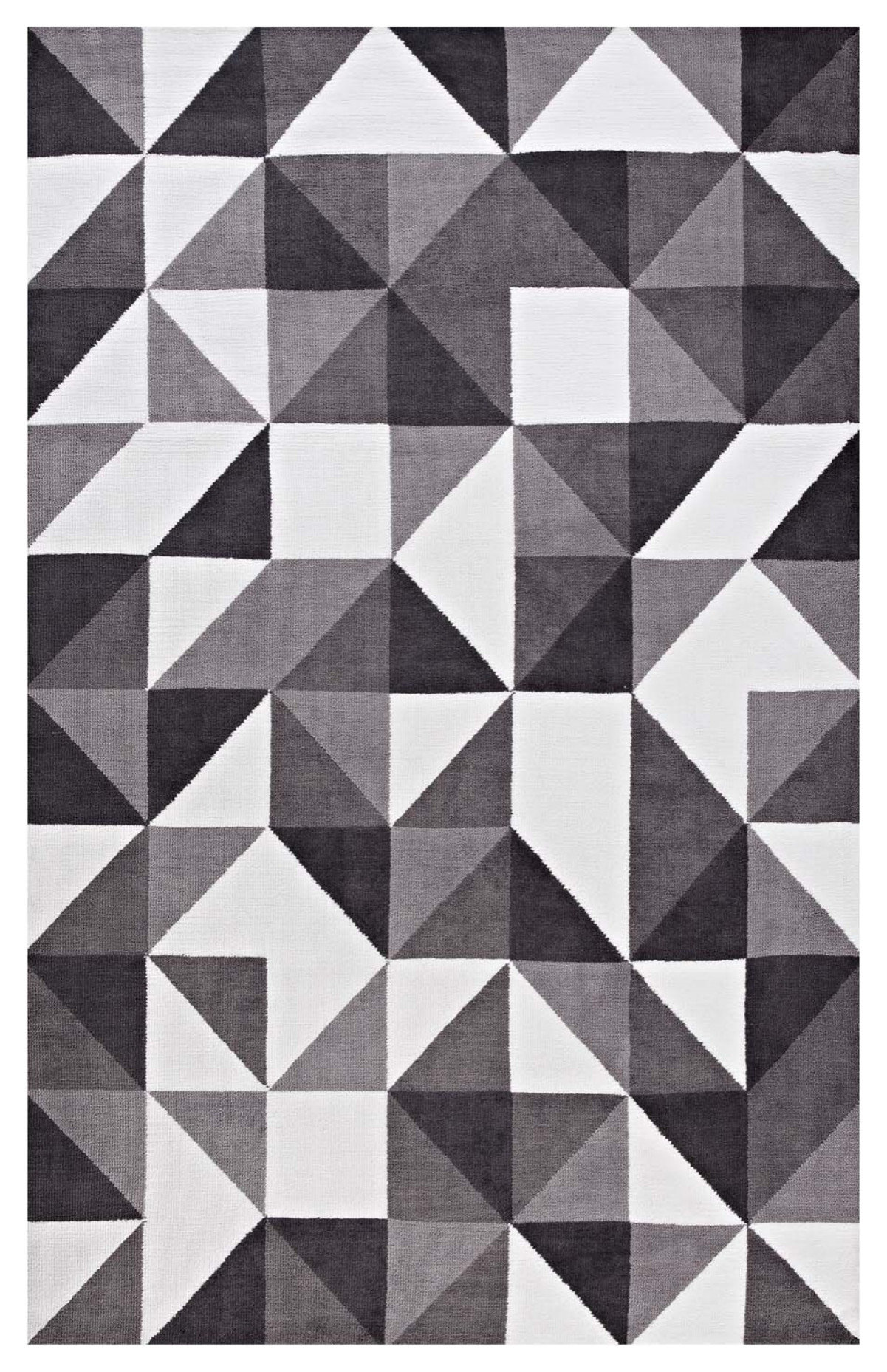 Kahula Geometric Triangle Mosaic Area Rug - Elegant Modern Design Soft ...