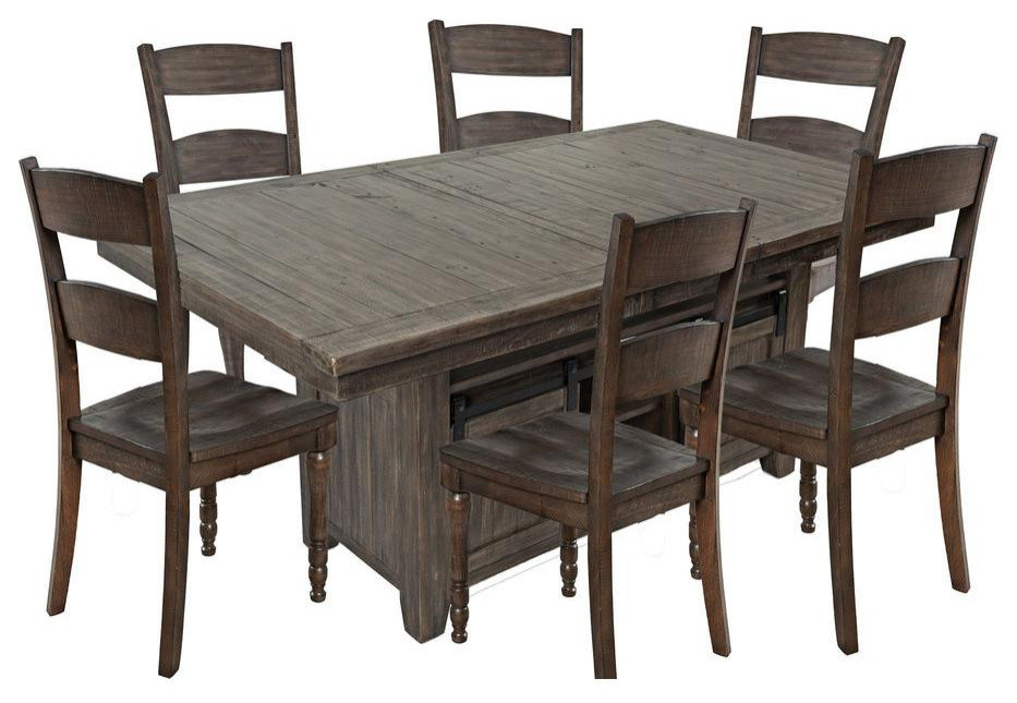 Madison County Reclaimed Pine 72 Farmhouse Storage Table Seven-Piece ...