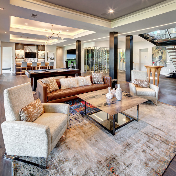 75 Mid-Century Modern Basement Ideas You'll Love - May, 2026 | Houzz