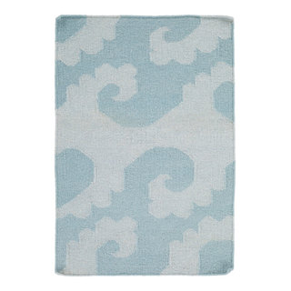 Surya Yacht Club YTC-2013 5'x8' Rug, Sky Blue/Aqua - Contemporary ...