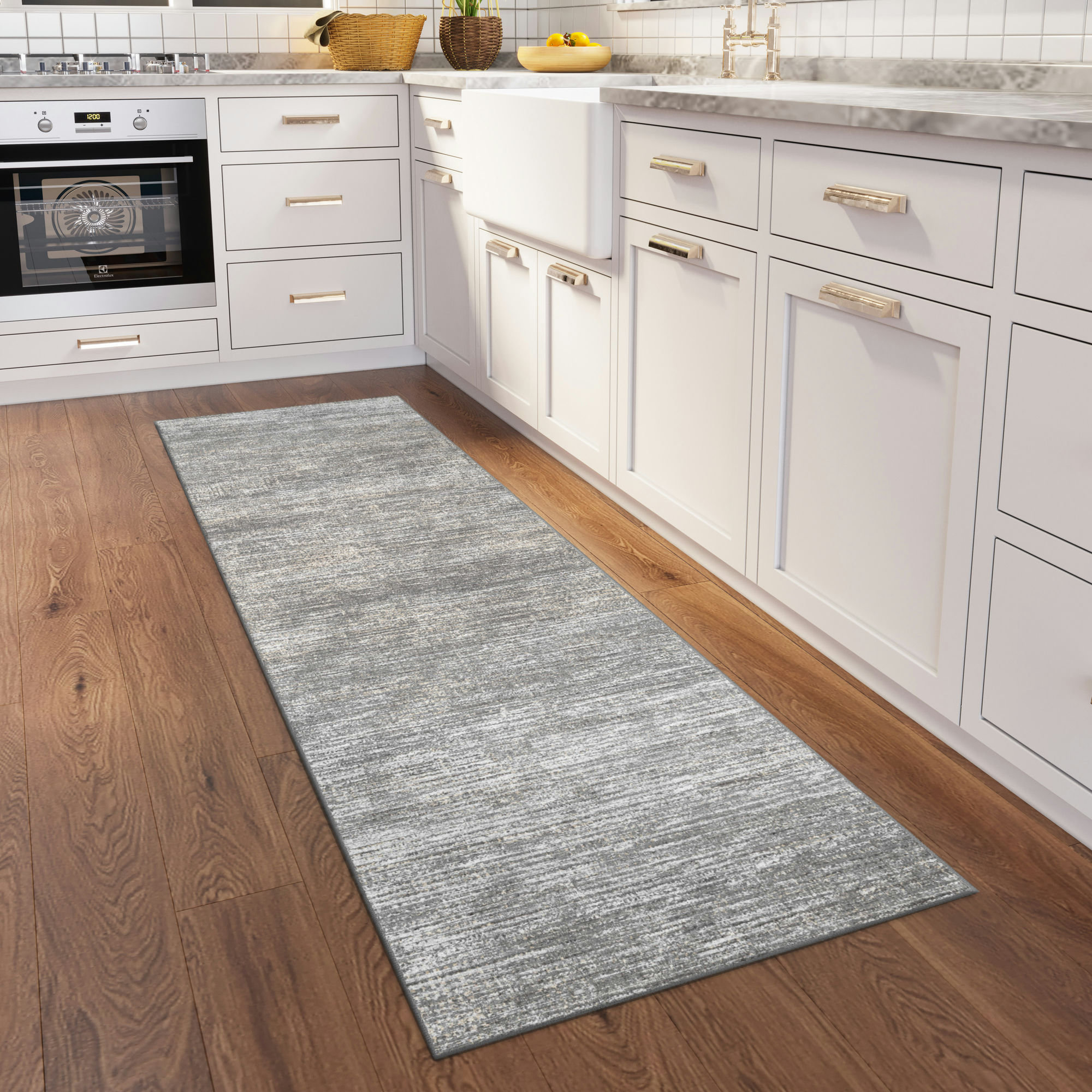 Ciara CR1 Graphite 2'6" x 10' Runner Rug - Transitional - Hall And ...