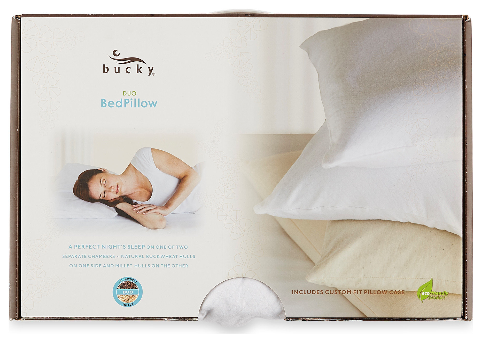 Bucky Large Duo Bed Pillow, White - Contemporary - Bed Pillows - by ...