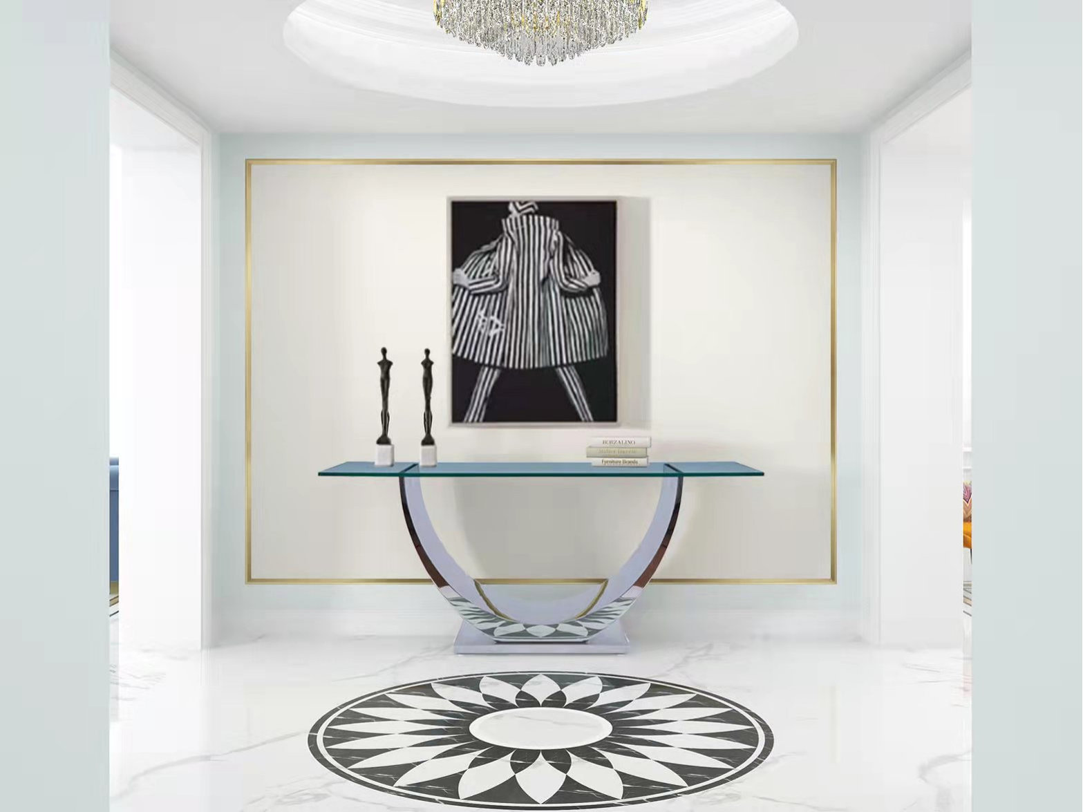 Marseilles Console table Stainless Steel - Contemporary - Console ...