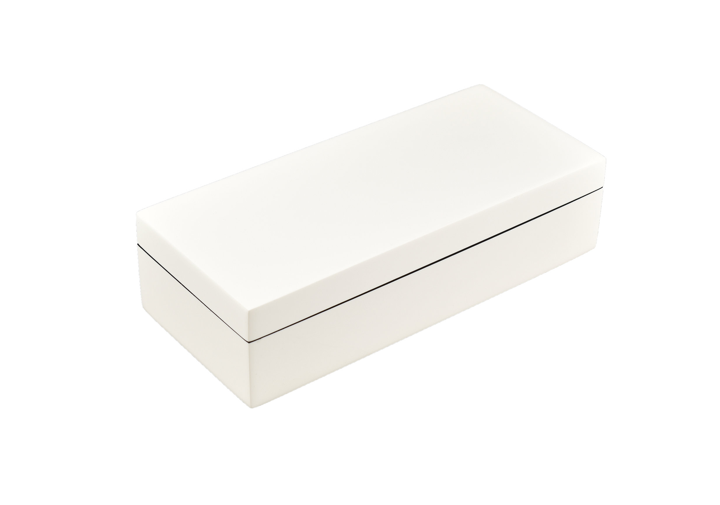 Lacquer Long Pencil Box, White - Contemporary - Decorative Boxes - by ...