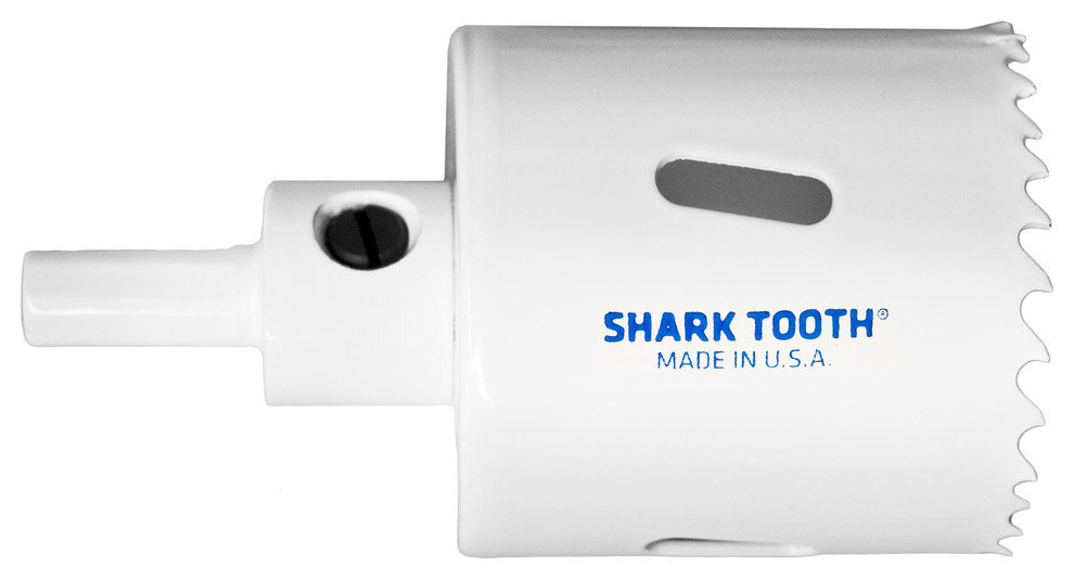 Shark Tooth Arbor Attached Bi-Metal Hole Saw, 2-1/4" - Industrial ...