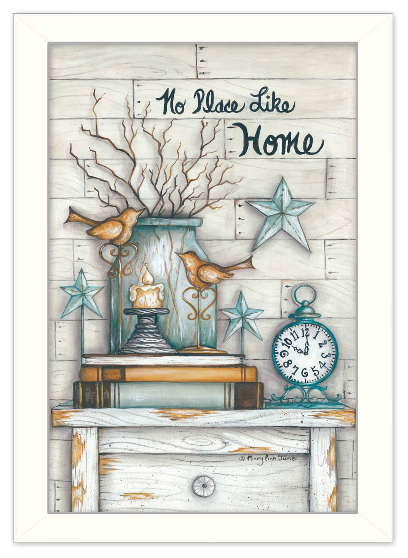 "No Place Like Home" by Mary June Printed Framed Wall Art ...