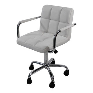 Modern Classics Studio Office Chair, White, 35-38.5"H x 25"W x 24"D ...