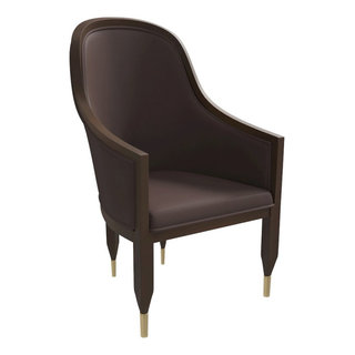 Belle Series Modern Dining Chair in Dark Brown - Modern - Dining Chairs ...