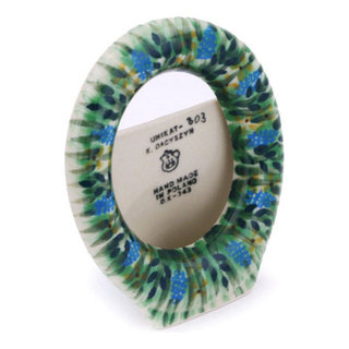 Polish Pottery 4" Stoneware Picture Frame Hand-Decorated Design ...