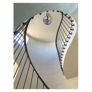 La Jolla-American Clay Plaster - Transitional - Staircase - San Diego ...