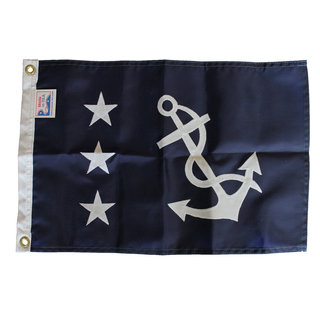 Past Commodore, 12"x18" Nylon Flag - Beach Style - Flags And Flagpoles ...