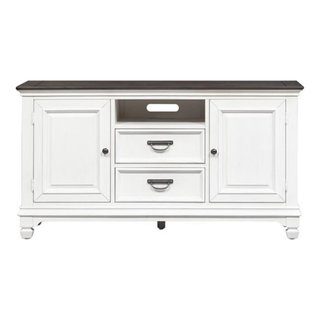 Allyson Park White 56 Inch TV Console - Transitional - Entertainment ...