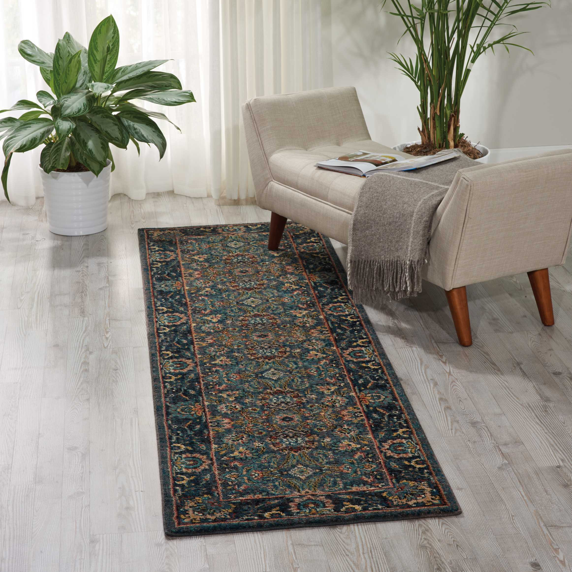 Nourison 2020 NR201 Runner Rug, Steel, 2'3" x 8' - Traditional - Hall ...
