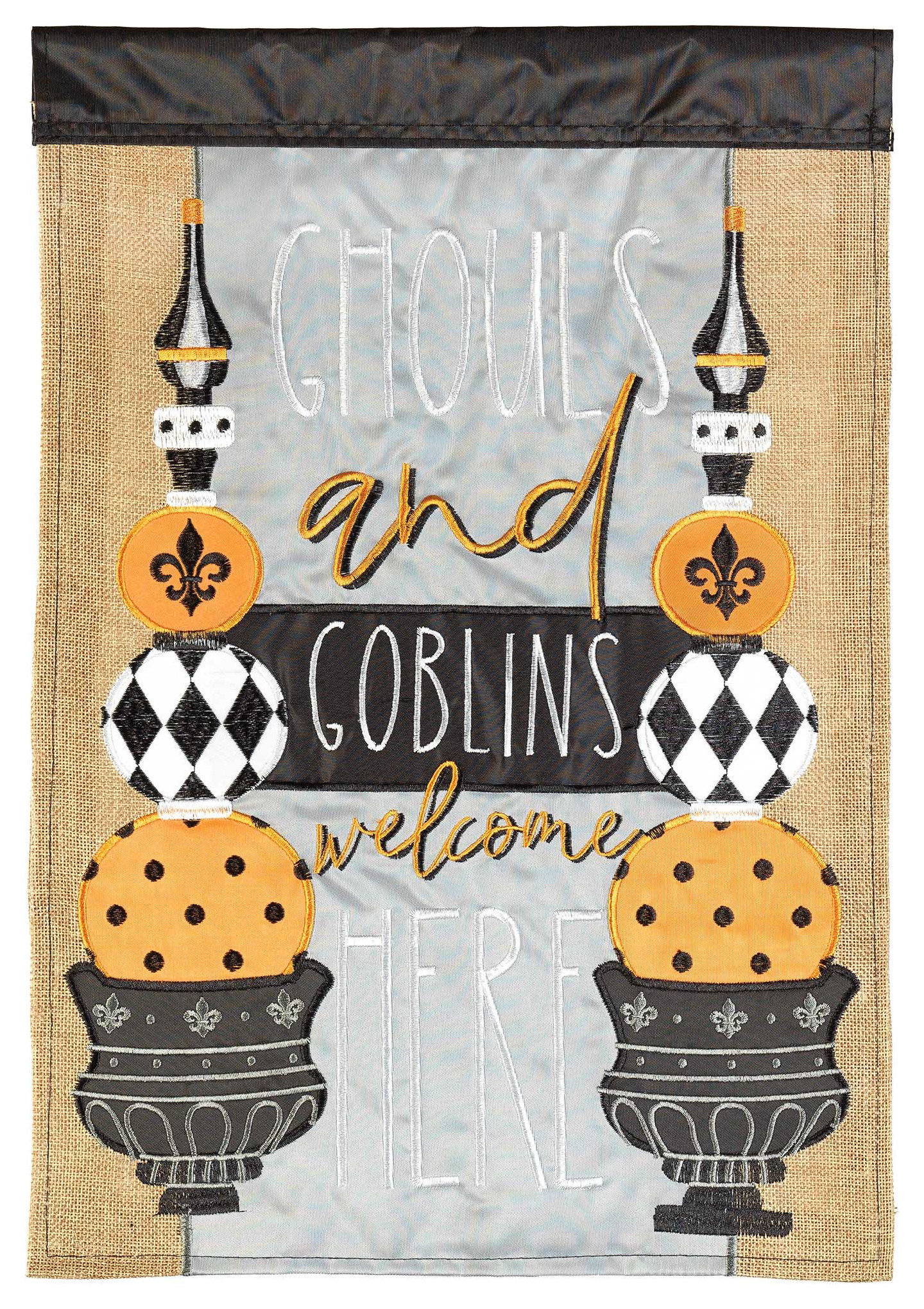 Ghouls And Goblins Welcome Fld, Large - Traditional - Flags And ...