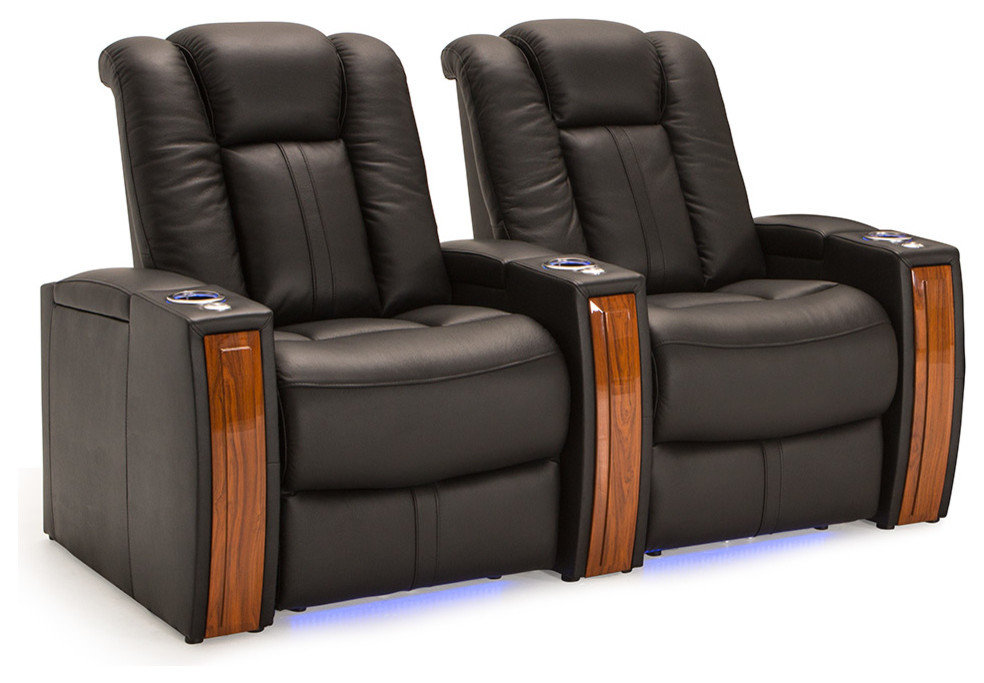 Seatcraft venetian home theater seating brown top grain leather store