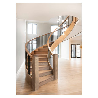 Squared-off Curve - Modern - Staircase - Chicago - by Designed Stairs ...