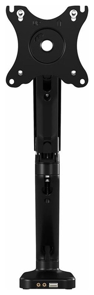 Bush Business Furniture Adjustable Monitor Arm with USB Port in Black ...