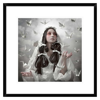 "Goddess Of Origami" Artwork, 22"x22" - Contemporary - Prints And ...
