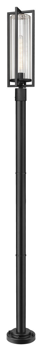 Aura 1-Light Outdoor Post Mount in Black - Transitional - Post Lights ...