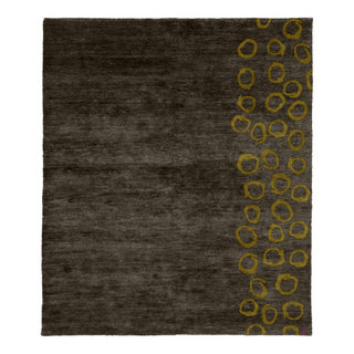 Harem C Wool Hand Knotted Tibetan Rug, 10' Round - Contemporary - Area ...