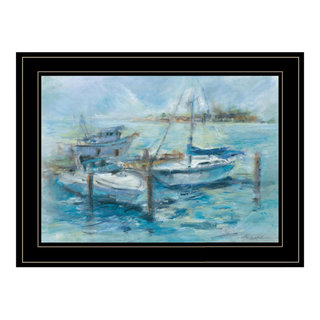 Dockside 3 Black Framed Print Wall Art - Beach Style - Prints And ...