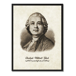 Gluck Musician Print on Canvas with Picture Frame, 13"x17 ...