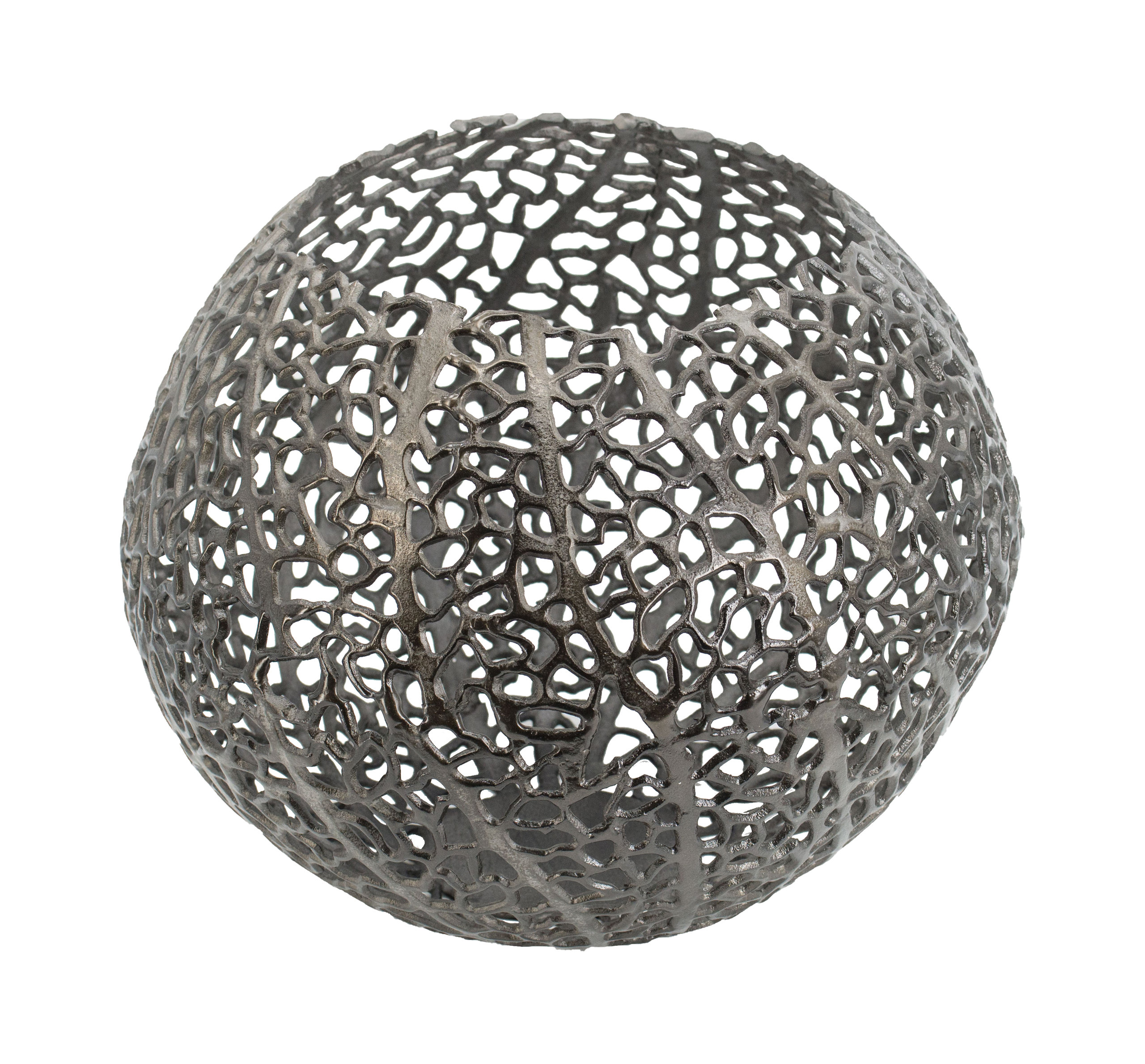 Aluminum Coral Round Ball Vase 16x16x9" - Beach Style - Decorative ...