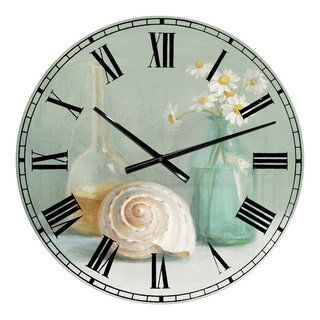 Pastel Bath Iii Nautical and Beach Oversized Metal Clock, 23x23 - Beach ...