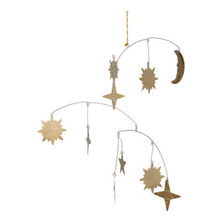 Metal Celestial Mobile, Gold Finish - Contemporary - Baby Mobiles - by ...