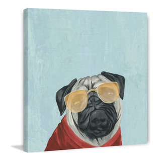 "Grimace Face with Eye Glass" Painting Print on Wrapped Canvas, 12"x12 ...