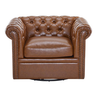 GDF Studio Chesterfield 360-Degree Swivel Club Chair - Transitional ...