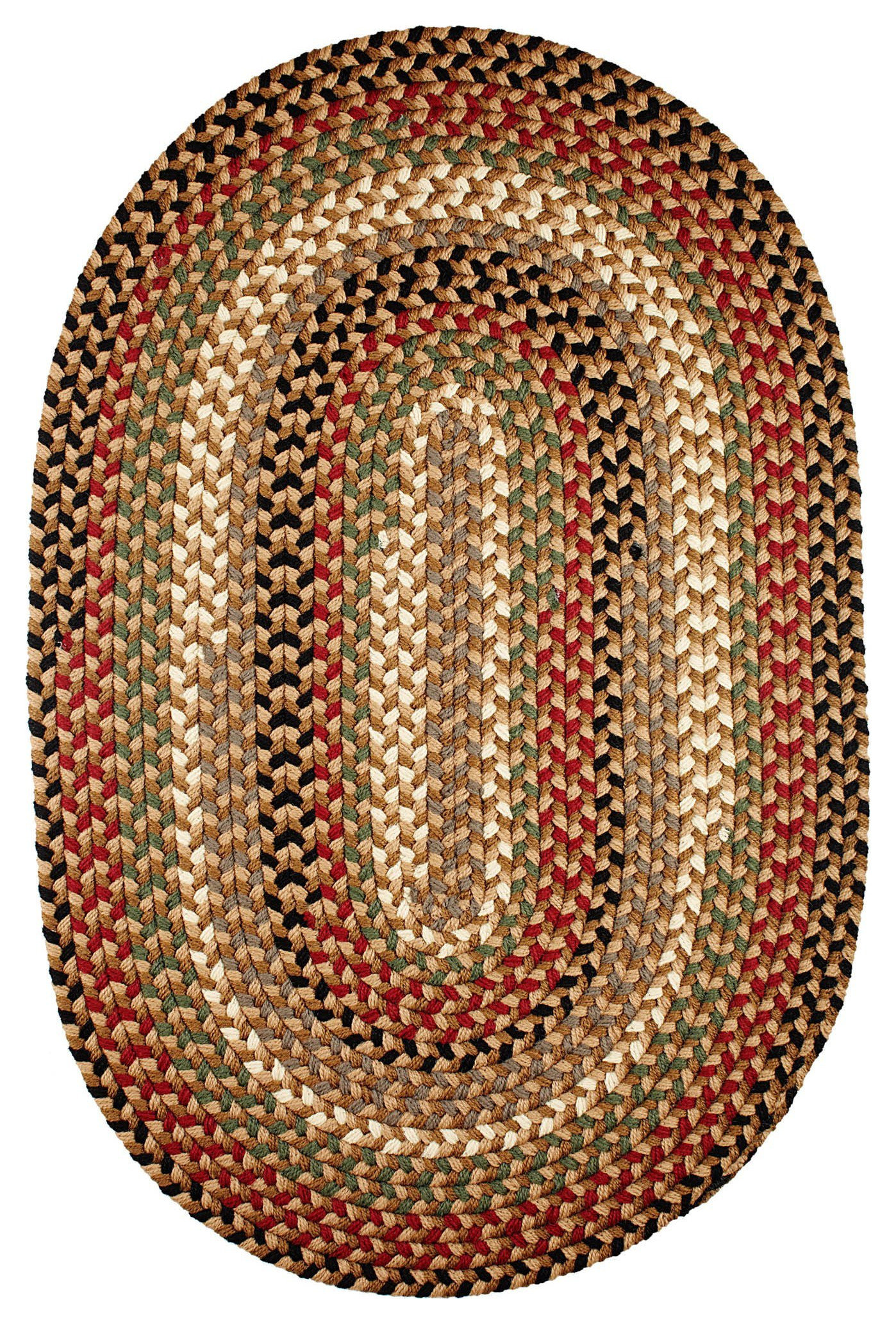 Santa Maria Traditional Braided Rug, 7'x9' Oval - Contemporary - Area ...