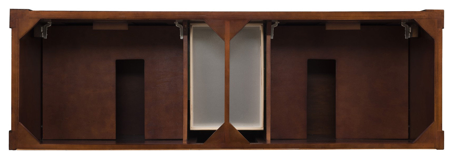 Brookfield 72" Warm Cherry Double Vanity - Traditional - Bathroom ...