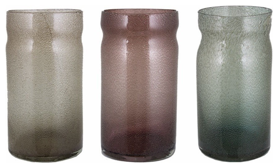 Glass Vase ,Multicolor, Assortment Of 3 - Contemporary - Vases - by Ami ...