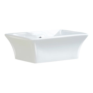 Fine Fixtures White Vitreous China Concave Square Vessel Sink ...