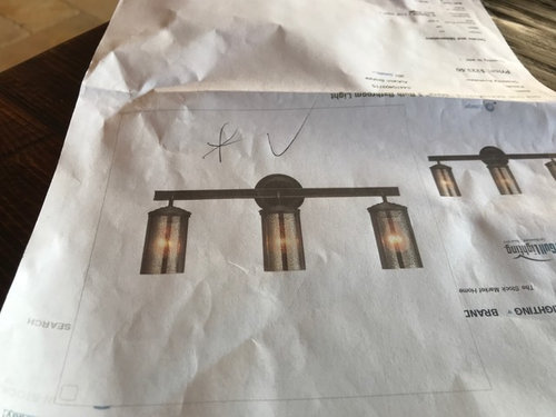 Help with vanity light placement